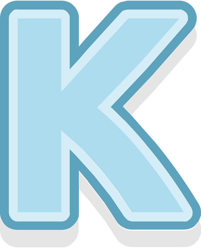 Blue letter k - Free vector icons on creazilla.com