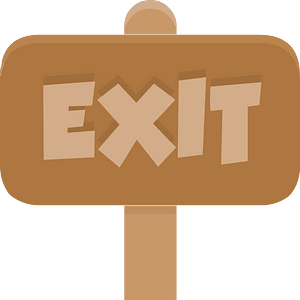 Exit icon. Free download transparent .PNG | Creazilla