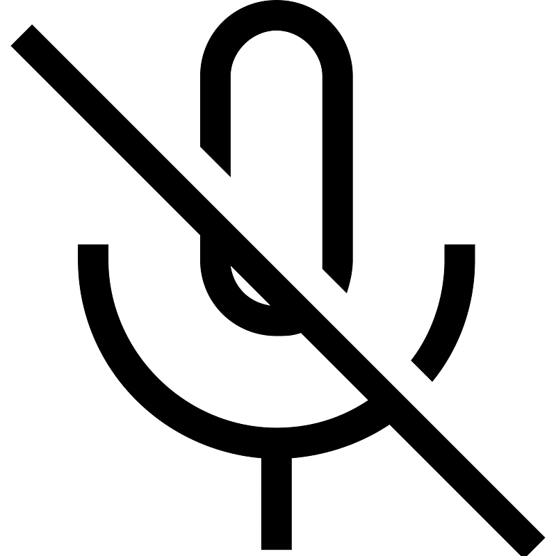 Microphone-off icon. Free download transparent .PNG | Creazilla