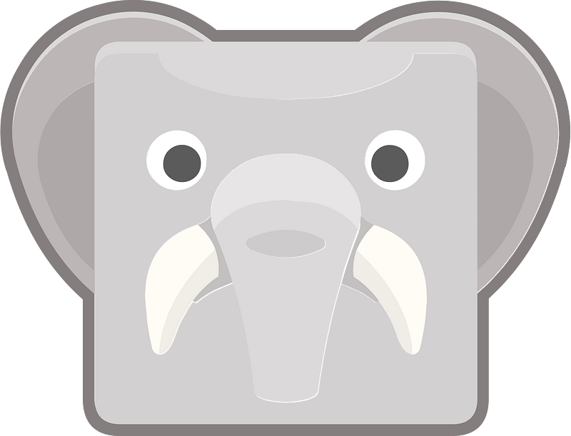 Square animal outlined face 8-07 elephant icon. Free download transparent .PNG | Creazilla