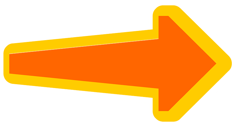 Yellow arrow 01 orange icon. Free download transparent .PNG | Creazilla
