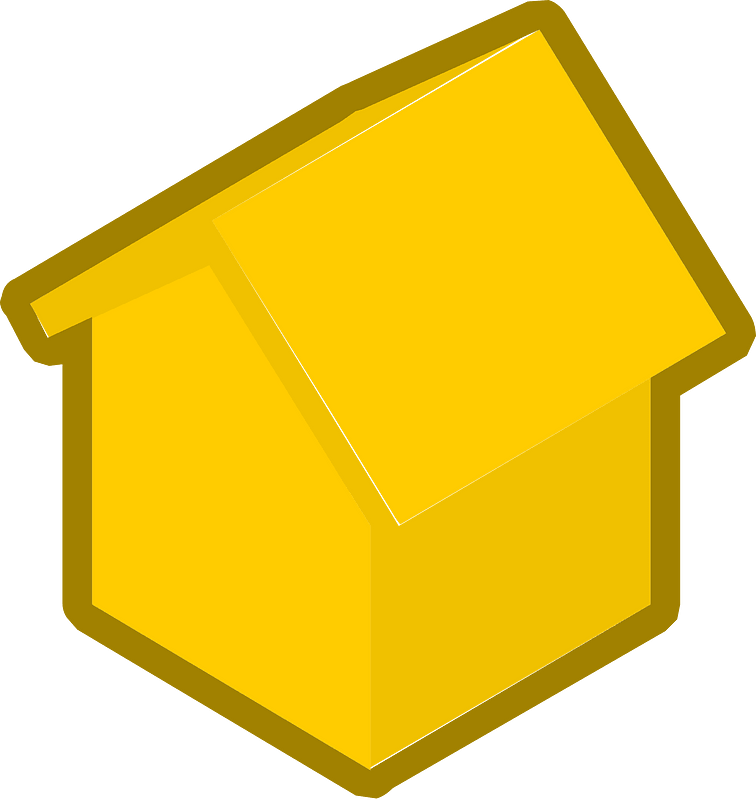 Yellow piece 12 house icon. Free download transparent .PNG | Creazilla