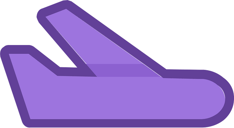 Purple piece 53 plane icon. Free download transparent .PNG | Creazilla