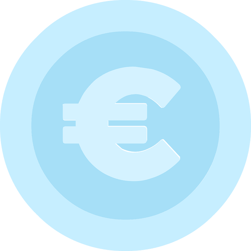Blue coin icon. Free download transparent .PNG | Creazilla