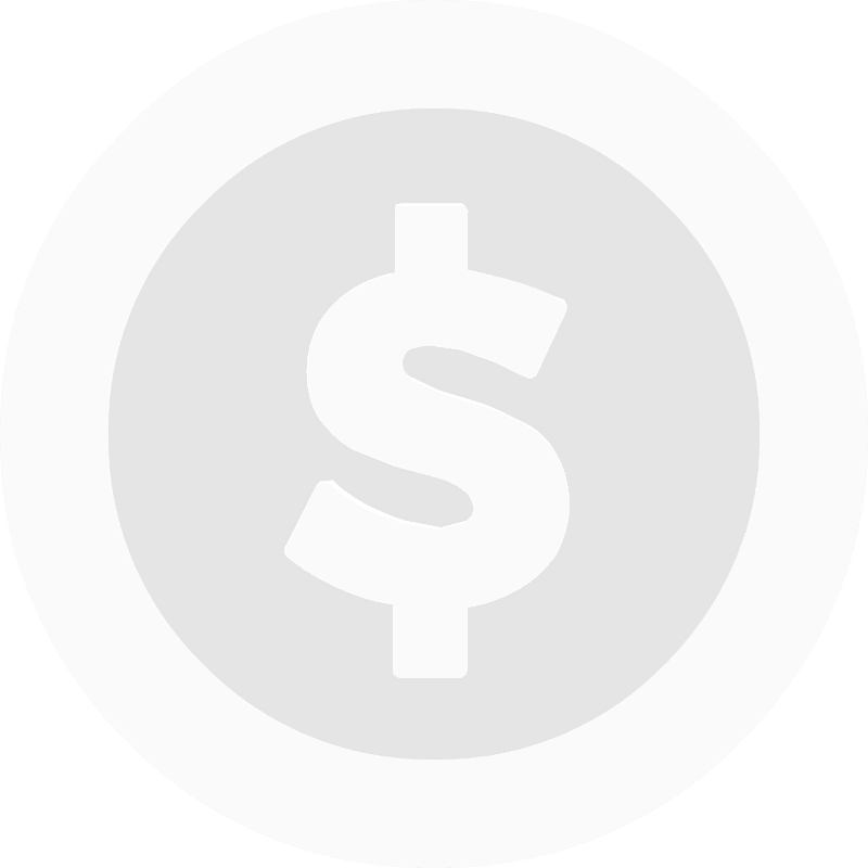 White dollar coin icon. Free download transparent .PNG | Creazilla