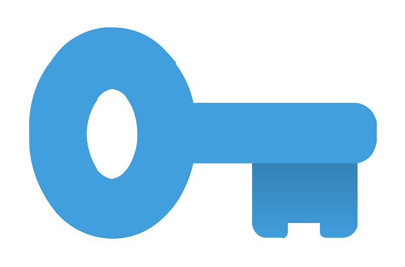 Blue key icon. Free download transparent .PNG | Creazilla