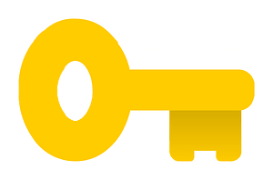 Yellow key icon. Free download transparent .PNG | Creazilla