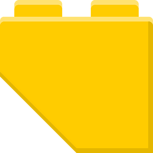 Yellow lego block icon. Free download transparent .PNG | Creazilla