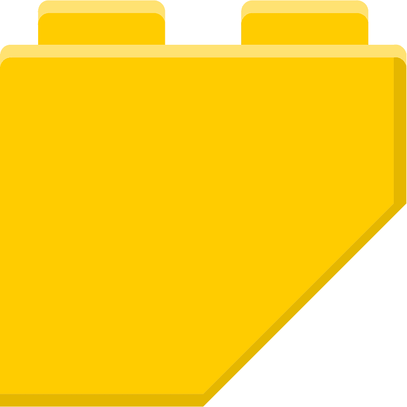 Yellow lego block icon. Free download transparent .PNG | Creazilla