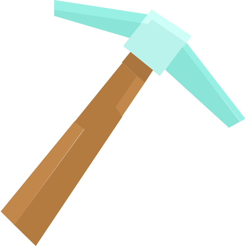 Pickaxe 05 blue icon. Free download transparent .PNG | Creazilla