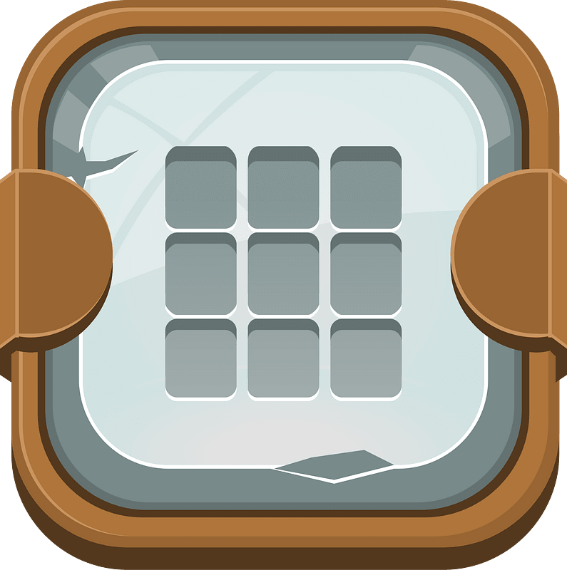 Rounded grey apps menu button icon. Free download transparent .PNG ...