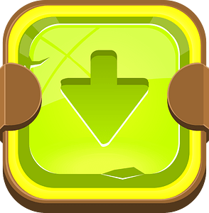 Rounded green arrow button down icon. Free download transparent .PNG ...