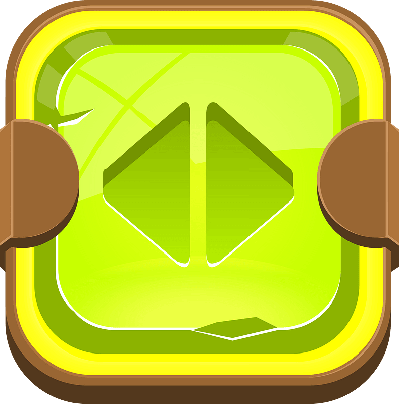 Rounded light green arrow button left right icon. Free download ...