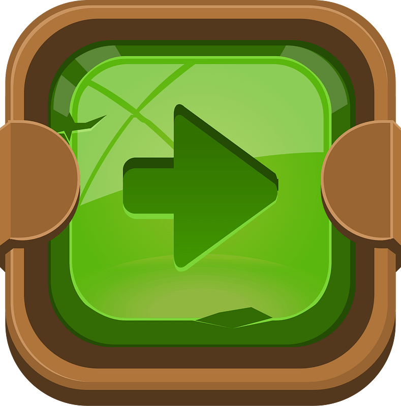 Rounded dark green arrow button right icon. Free download transparent ...