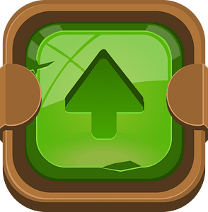 Rounded dark green arrow button up - Free vector icons on creazilla.com