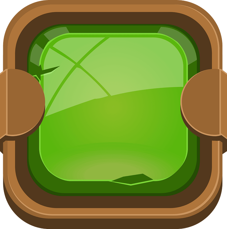 Rounded dark green blank button icon. Free download transparent .PNG ...