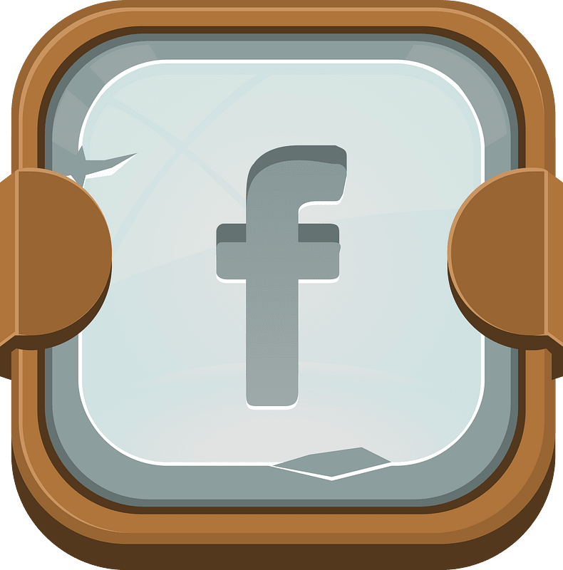 Rounded grey facebook button icon. Free download transparent .PNG ...