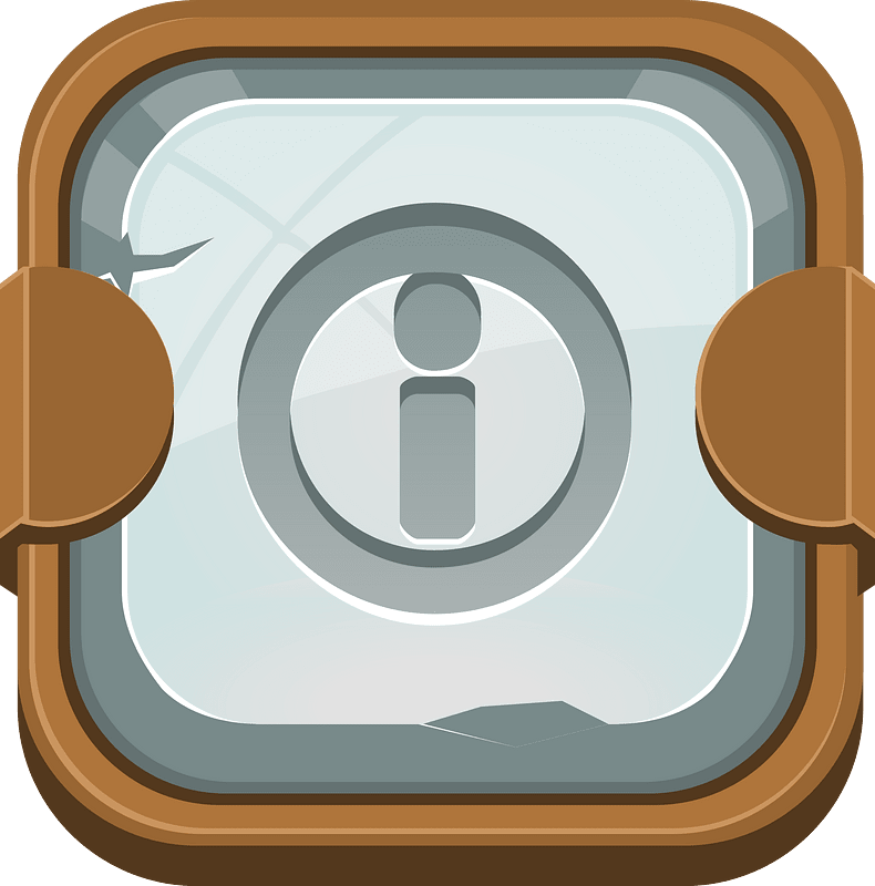 Rounded grey info button icon. Free download transparent .PNG | Creazilla