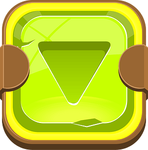 Rounded light green play button down icon. Free download transparent ...