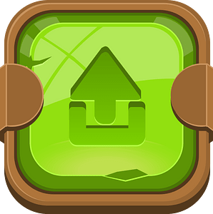Rounded green upload button icon. Free download transparent .PNG ...