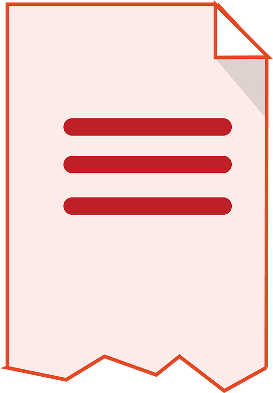 Red document page icon. Free download transparent .PNG | Creazilla