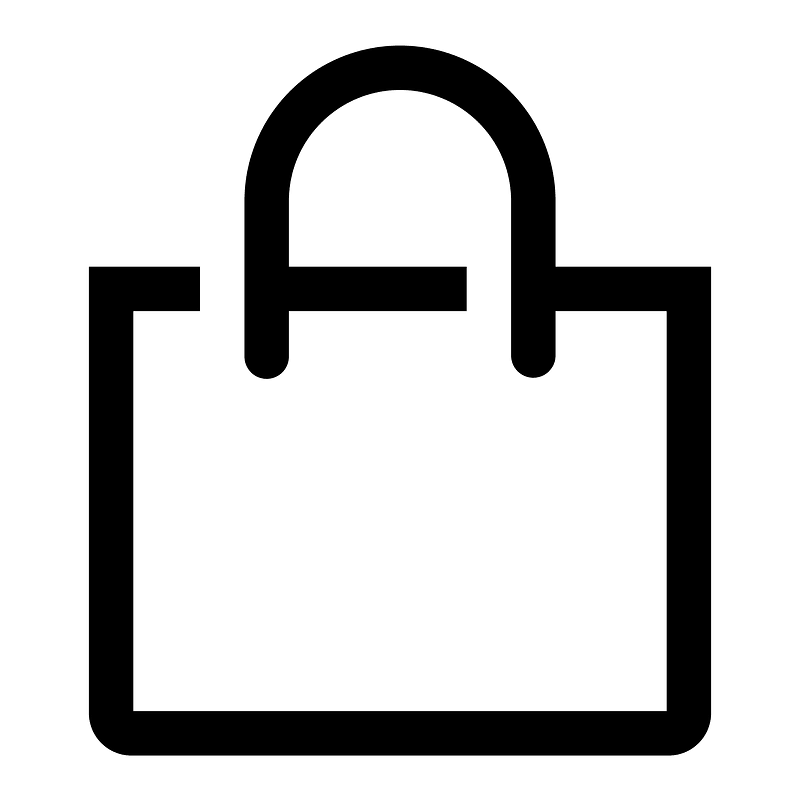 Shopping-bag-line icon. Free download transparent .PNG | Creazilla