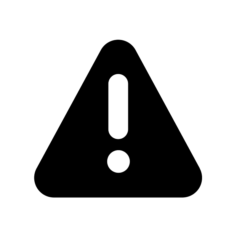 Exclamation-triangle-solid icon. Free download transparent .PNG | Creazilla
