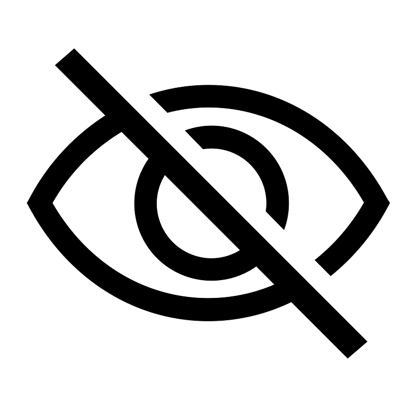 Eye-hide-line - Free vector icons on creazilla.com