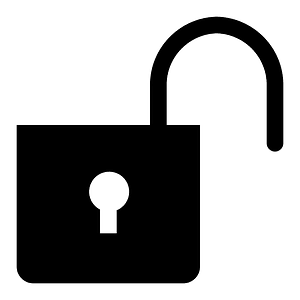 Unlock icon. Free download transparent .PNG | Creazilla