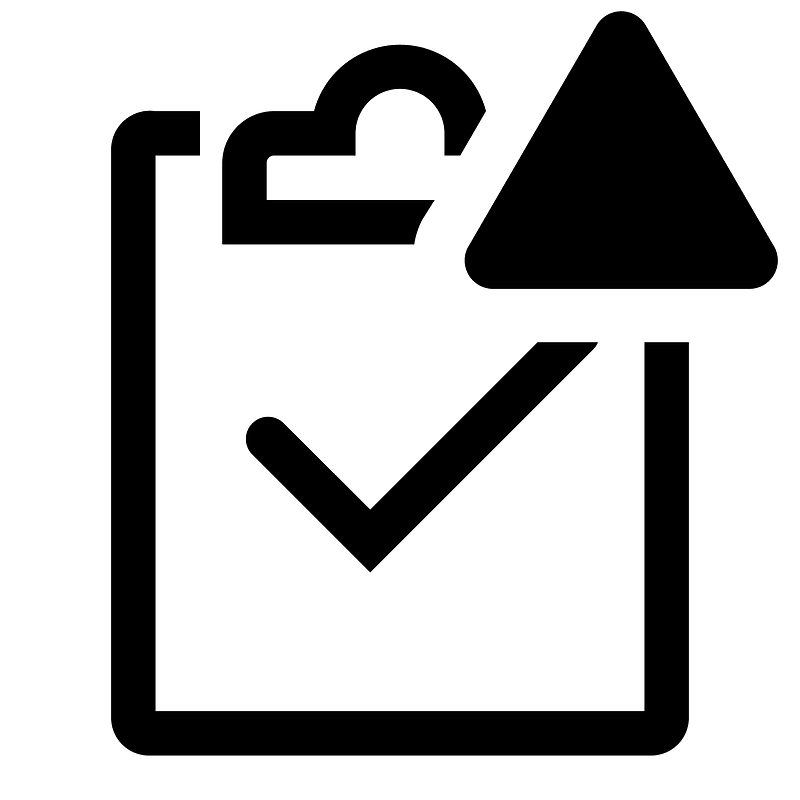 Tasks-outline-alerted icon. Free download transparent .PNG | Creazilla