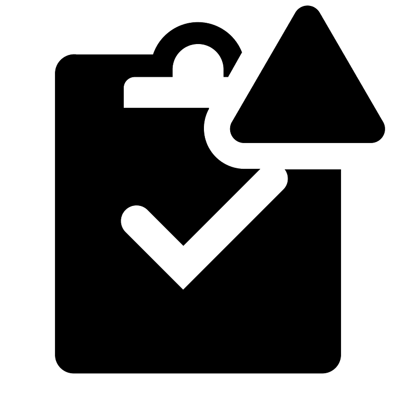 Tasks-solid-alerted icon. Free download transparent .PNG | Creazilla