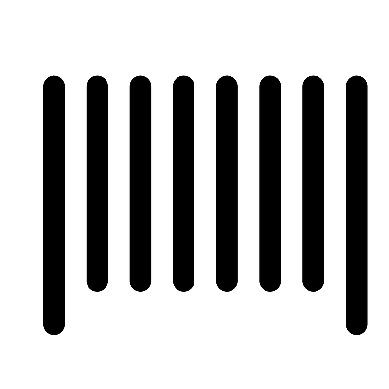 Bar-code-line icon. Free download transparent .PNG | Creazilla