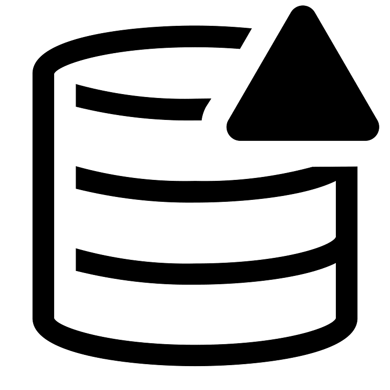 Storage-outline-alerted icon. Free download transparent .PNG | Creazilla