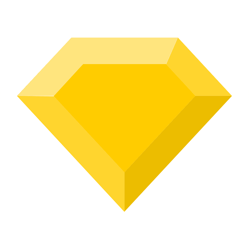 Diamond gem 19-23 yellow - Free vector icons on creazilla.com