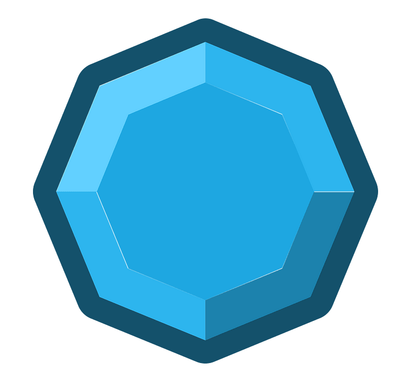 Diamond octagon 06-13 blue outlined - Free vector icons on creazilla.com