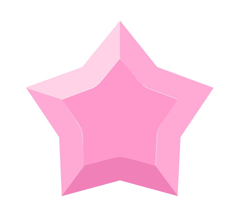 Diamond star 13-24 pink icon. Free download transparent .PNG | Creazilla