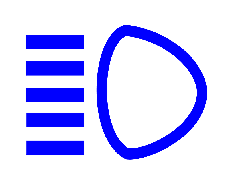 Kontrollleuchte Fernlicht icon. Free download transparent .PNG | Creazilla