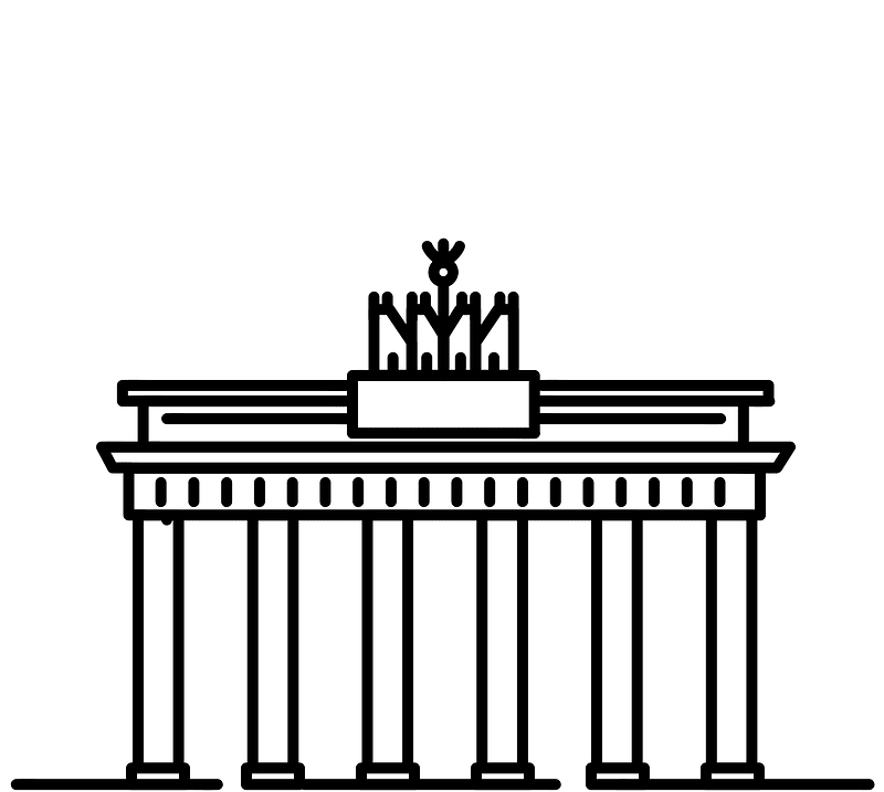 Brandenburg-Gate mark icon. Free download transparent .PNG | Creazilla
