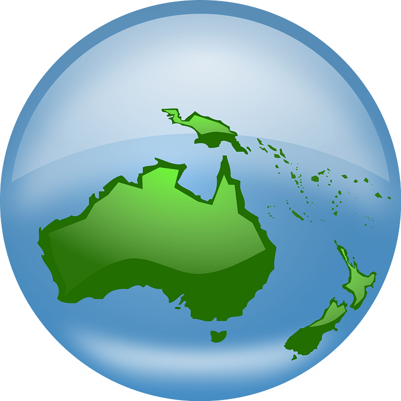 Rorzer Oceania Globe icon. Free download transparent .PNG | Creazilla