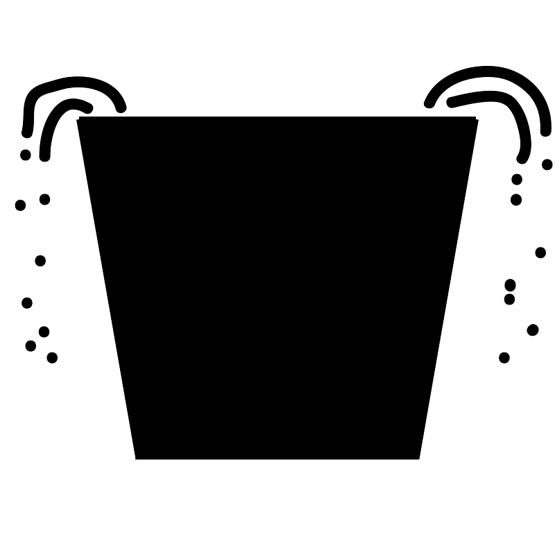 Overloaded bucket icon. Free download transparent .PNG | Creazilla