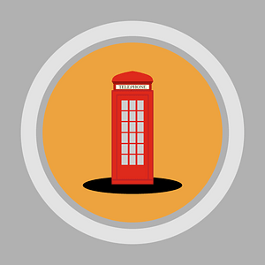 Round Landmark Icon Red Telephone Box - Free vector icons on creazilla.com