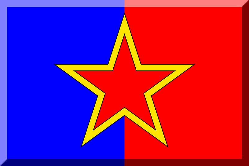 600px bisection HEX-FF0000 HEX-0000FF star HEX-FF0000 icon. Free ...