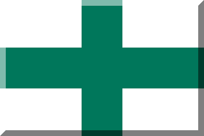 600px 00775B centred cross on white background icon. Free download ...