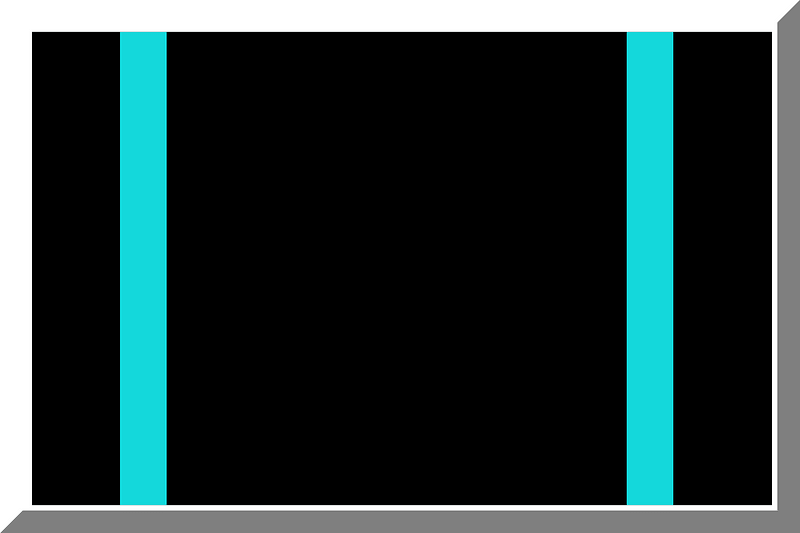600px Black with White border and HEX-14D8DB stripes icon. Free ...