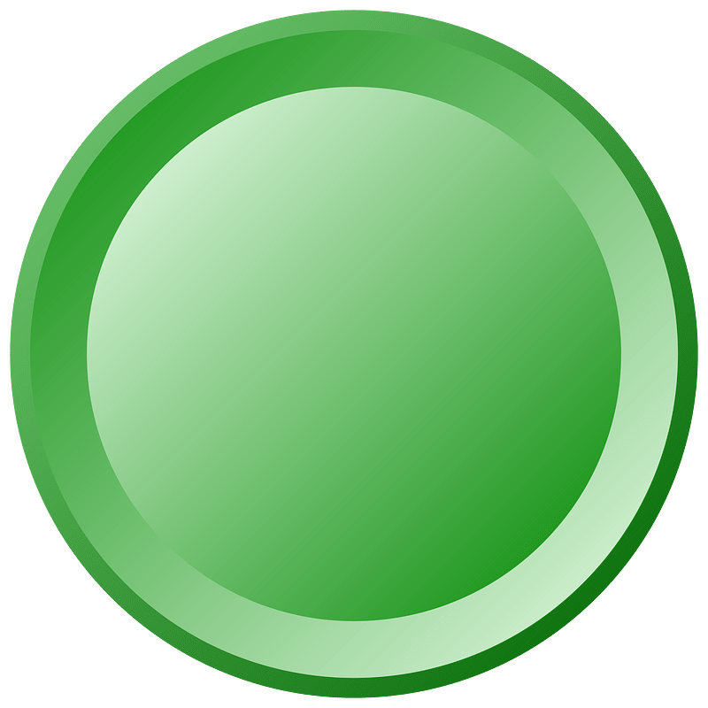 Green round button icon. Free download transparent .PNG | Creazilla