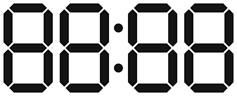 Digital clock display 8888 icon. Free download transparent .PNG | Creazilla