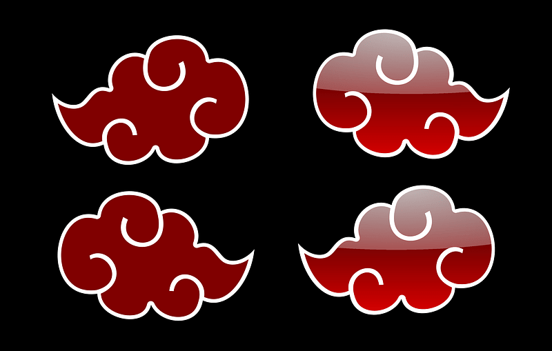 Akatsuki clouds icon. Free download transparent .PNG | Creazilla