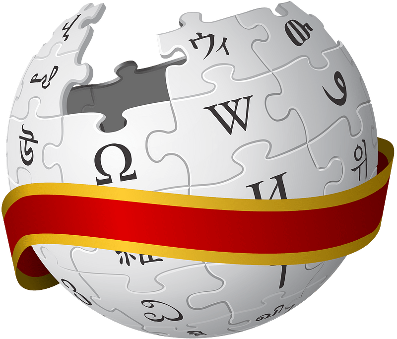 Wikipedia logo ribbon-redYellow-wrap Malay Wikipedia icon. Free ...