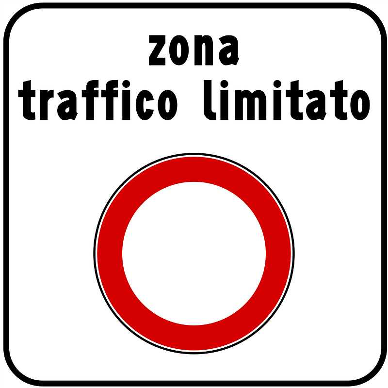 Italian traffic signs - icona zona traffico limitato icon. Free ...
