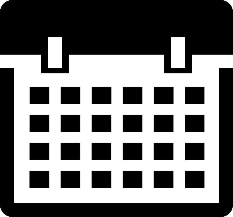 White rectangular calendar icon. Free download transparent .PNG | Creazilla